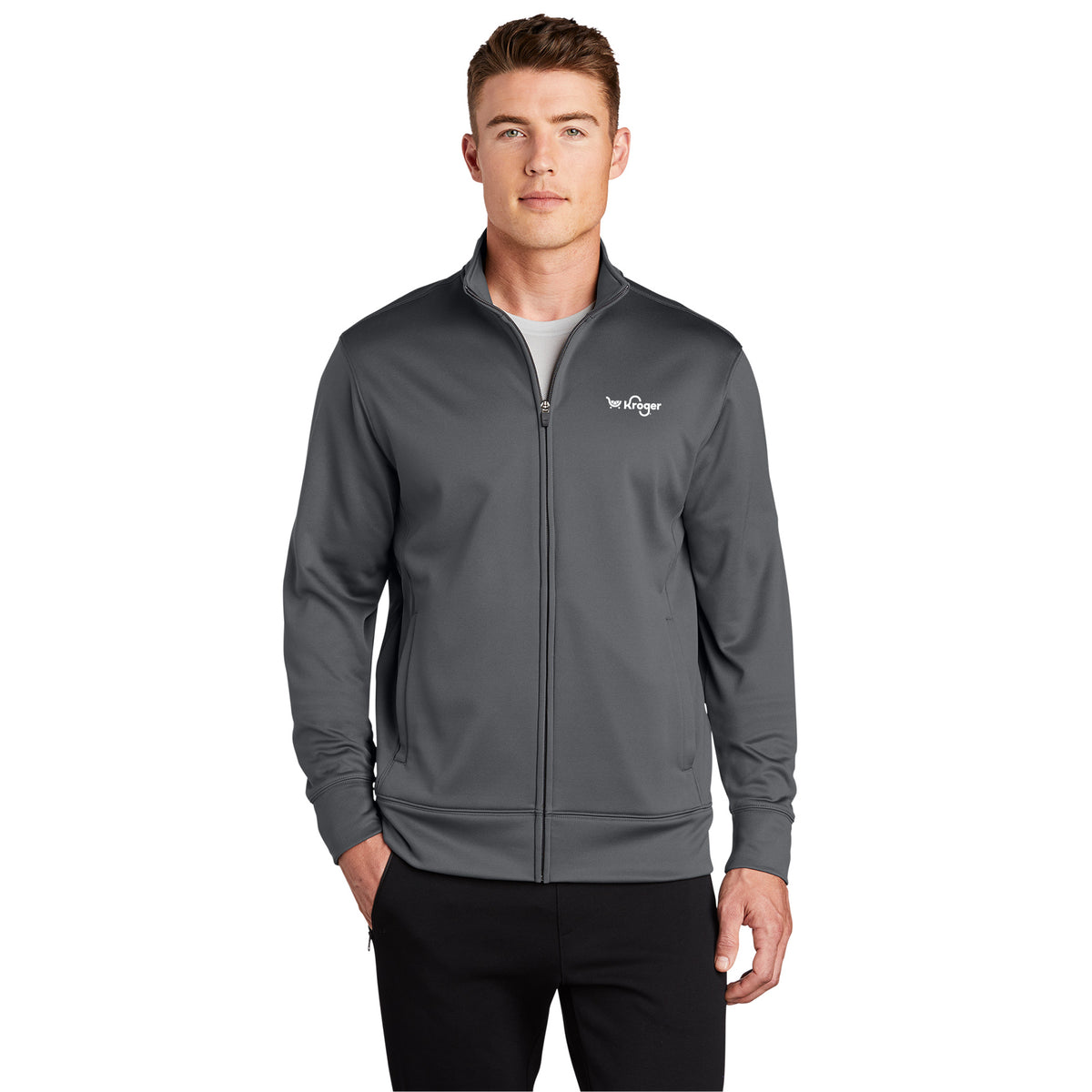KGS-107 | Men's Sport-Tek Full Zip Jacket - Grey – Shop Kroger Gear